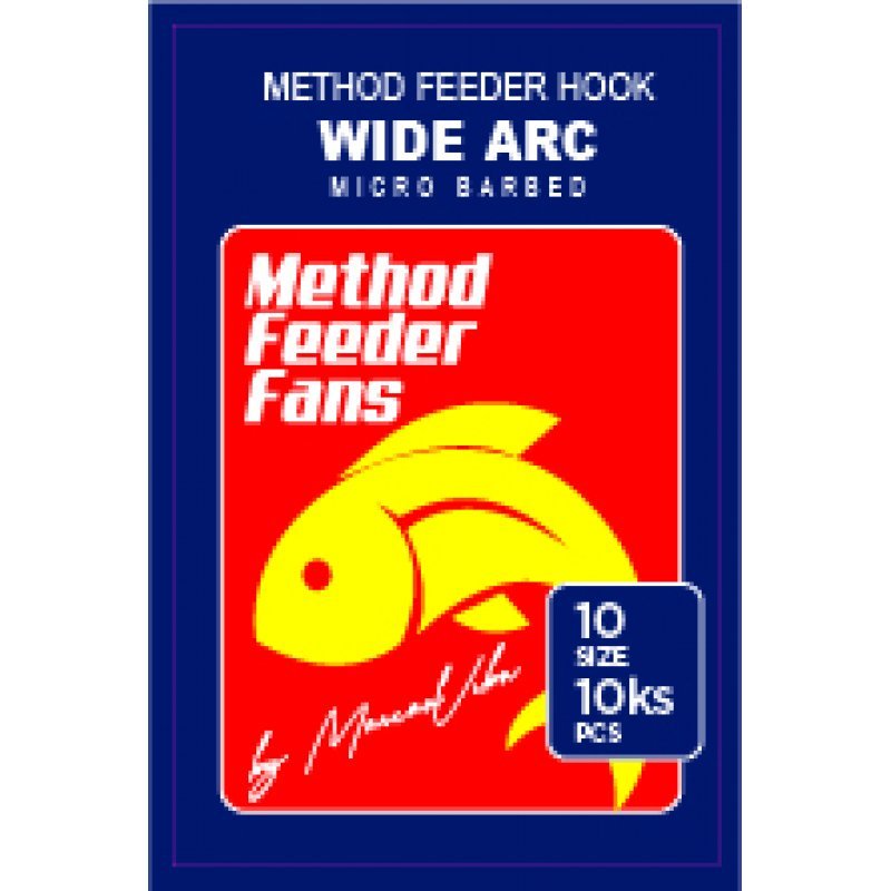 Háček s micro protihrotem Method Feeder Fans Wide ARC Mirco Barbed 10 ...